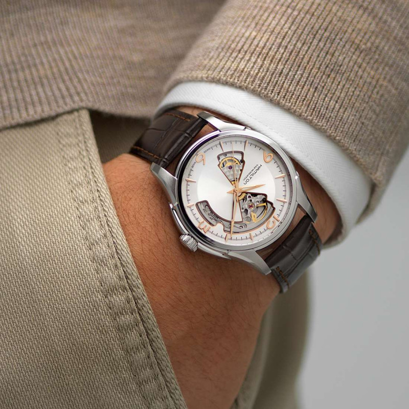 Hamilton - HAMILTON JAZZMASTER AUTOMATICO OPEN HEART PELLE H32565555 ...